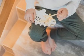 Montessori dřevěná prepletacia hračka - ježek