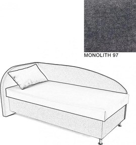 Dřevona - Elitte Čalouněná postel AVA NAVI, s úložným prostorem, 120x200, levá, MONOLITH 97
