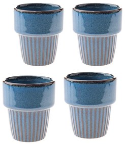 Modré keramické šálky v sadě 4 ks na espresso 100 ml Tone – Dakls
