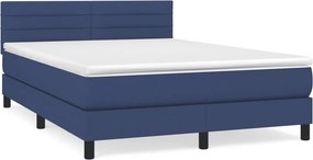 Box spring postel s matrací modrá 140x200 cm textil 3140143