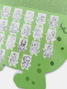 Sinsay - Omalovánka s fixami a samolepkami s motivem dinosaura 7 pack - zelená