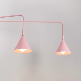 Sollux Lighting Nástěnné svítidlo NOX 2 růžové s vypínačem
