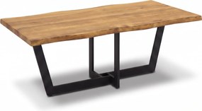 Stůl HERTZ, 2000 x 1000 mm, dub masiv s nepravidelnou hranou