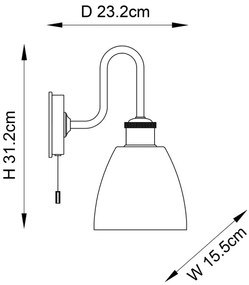 Endon 95506 -Koupelnové nástěnné svítidlo PIPER 1xE27/10W/230V IP44 lesklý chrom
