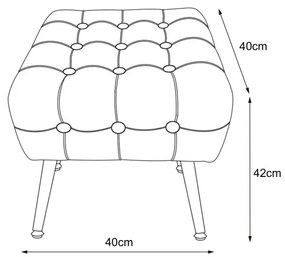 Taburetka QUADRA lahvově zelená