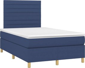 Box spring postel s matrací modrá 120x200 cm textil 3142407