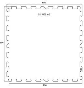 Dlažba FitFlo SF1050 95,6 x 95,6 x 0,8 cm - roh, bílá