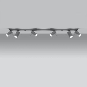 Sollux Lighting Stropní svítidlo RING 6L šedé