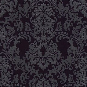 Černá ornamentální vliesová tapeta se třpytkami 36166-3, Dimex 2023, AS Creation