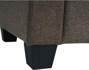 Modulární 3místná rozkládací pohovka Lyon, látka/textil ~ hnědá