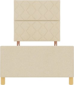 Rám postele s čelo Krémová 90 x 190 cm textil 3344772