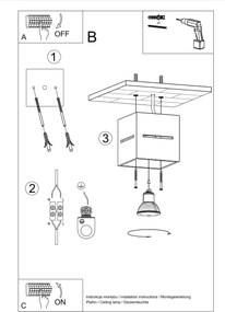 Sollux Lighting Stropní svítidlo LOBO bílé