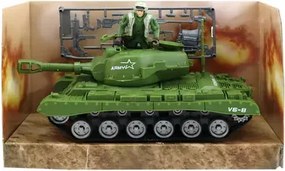 Tank na setrvačník s figurkou vojáka / Herní set / plast / 26 cm / od