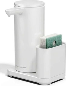 Simplehuman - Dávkovač mycího prostředku na postavení, bezdotykový, s držákem houbičky, bílá ST1081