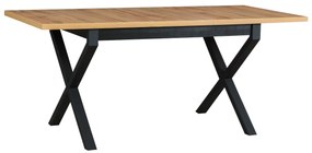 Jídelní stůl Paco 1 Zvolte barvu horní desky: Bílý (borovice andersen), Zvolte barvu nožek: Černá