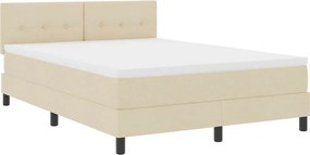 Postel s boxspringem s čelo Krémová 160 x 200 cm textil 3338704