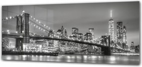 Skleněný obraz 100x40 grafika za sklem most