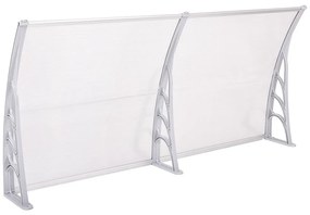Plastová vchodová stříška ve více velikostech a barvách - 240x90 cm, bílá