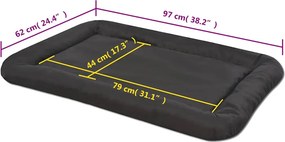 Psí matrace, velikost XXL, černá 170455