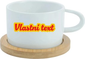 Personalizovaný keramický hrníček "MAKRONKA" s vlastním textem s obrysem