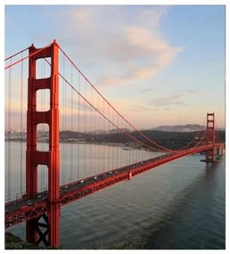 DIMEX | Vliesová fototapeta na zeď Most Golden Gate MS-3-0015 | 225 x 250 cm | červená, modrá, hnědá