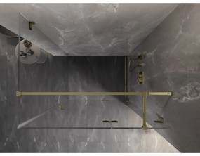 Mexen Lunar T, pravostranný výklopný sprchový kout 125 x 80 cm, 8mm čiré sklo, zlatý profil, 834T-125-080-50-00-P