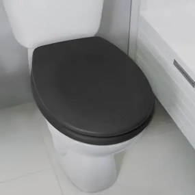 Spirella NEELA WC prkénko matné černé / soft-close / duroplast