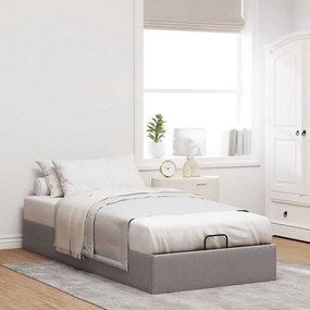 Osmanský rám postele bez matrací taupe 90x190 cm textil 3310844