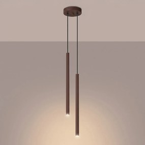 Sollux Lighting Závěsné svítidlo PASTELO 2 hnědé