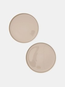 Sinsay - Jednobarevné keramické talíře 2 pack - béžová