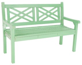 Kondela Dřevěná zahradní lavička, neo mint, 124 cm, FABLA