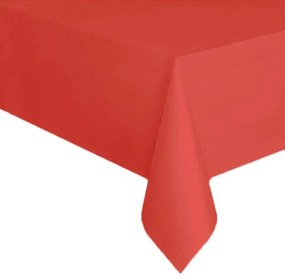 Jednorázový plastový jednobarevný ubrus 137x183 cm (matný) Barva: Červená