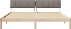 Rám postele Hnědá a taupe 200 x 200 cm Masivní borovicové dřevo 3394351