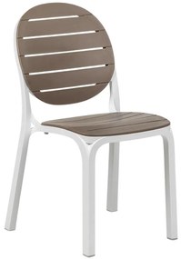 OnaDnes -20% Nardi Hnědo-bílá plastová zahradní židle Erica