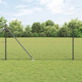 Hexagonální plot s podpěrou 10 x 1,2 m Ocel potažená PVC Šedá 3353203