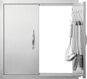 BBQ přístupová dvířka, 610 × 610 mm dvojitá venkovní kuchyňská dvířka – B011S