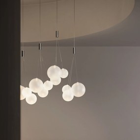 Lodes 16410 0030 Random, závěs z čirého foukaného skla, 3x1W LED 3000K, šířka 29cm