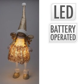 LED andělka ve zlaté barvě 81 cm