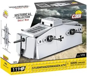 COBI 3094 Great War Sturmpanzerwagen A7V / 119 kostek / 1:72 / od 6 le