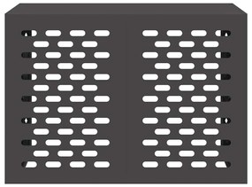 vidaXL Ochrana klimatizace Černá 100 x 50 x 70 cm Ocel