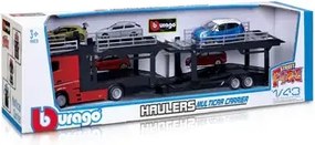 Bburago STREET FIRE Kamion s návěsem Multicar Carrier M-B Actros + Rea