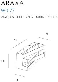 Maxlight Nástěnné svítidlo Maxlight W0177 ARAXA