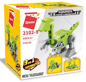 Qman Squros Extreme Changerble 2102-9 Robot Velocisaurus 3v1