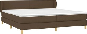Box spring postel s matrací tmavě hnědá 200x200 cm textil 3126672