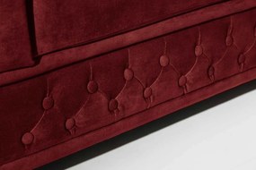 Designová trojsedačka Chesterfield 205 cm červený samet