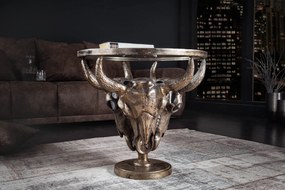 Noble Home Bronzový konferenční stolek z hliníkové slitiny Bull, 56 cm