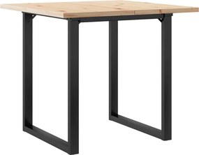 Jídelní stůl s O rámem 80 x 80 x 75,5 cm borové dřevo a ocel 3282739
