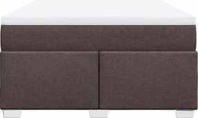 Box spring postel s matrací tmavě hnědá 140x200 cm textil 3285140