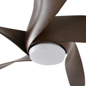 ZEVENTI - LED Stropní ventilátor LUCCA LED/18W/230V Wi-Fi Tuya hnědá + DO