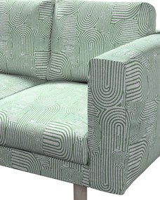 Potah na pohovku IKEA Norsborg 3-místná barva zelená látka pletený vzor, vzorované